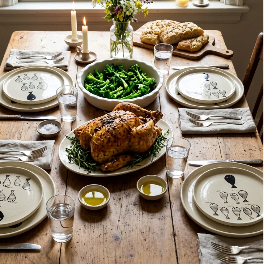 Fish Bubbles Dinner Plates – The Clay Company